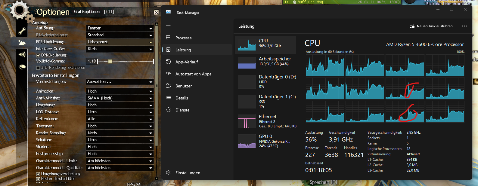 komme nicht über 35% GPU Auslastung (zu wenig FPS) - Hilfe zum Account und technischer Support ...